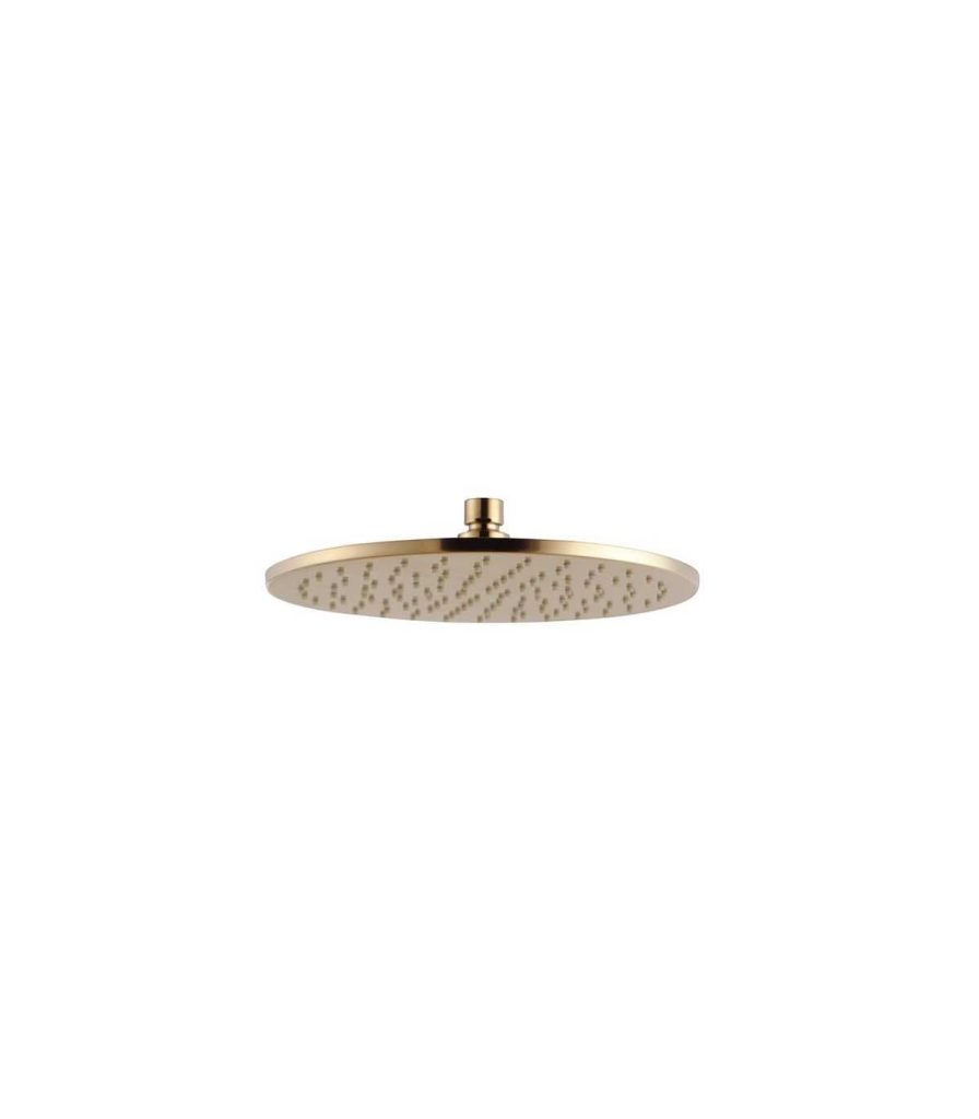 CUE S/S Shower Brushed Yellow Gold Round Brass Shower Head 250mm ...
