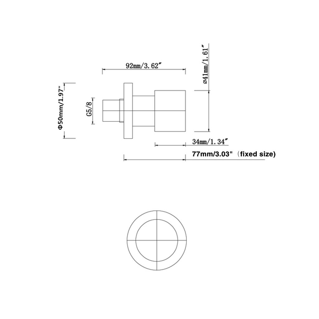 CUE Chrome Round 1/4 Turn Wall/Shower Tap – Faucet Bathroom